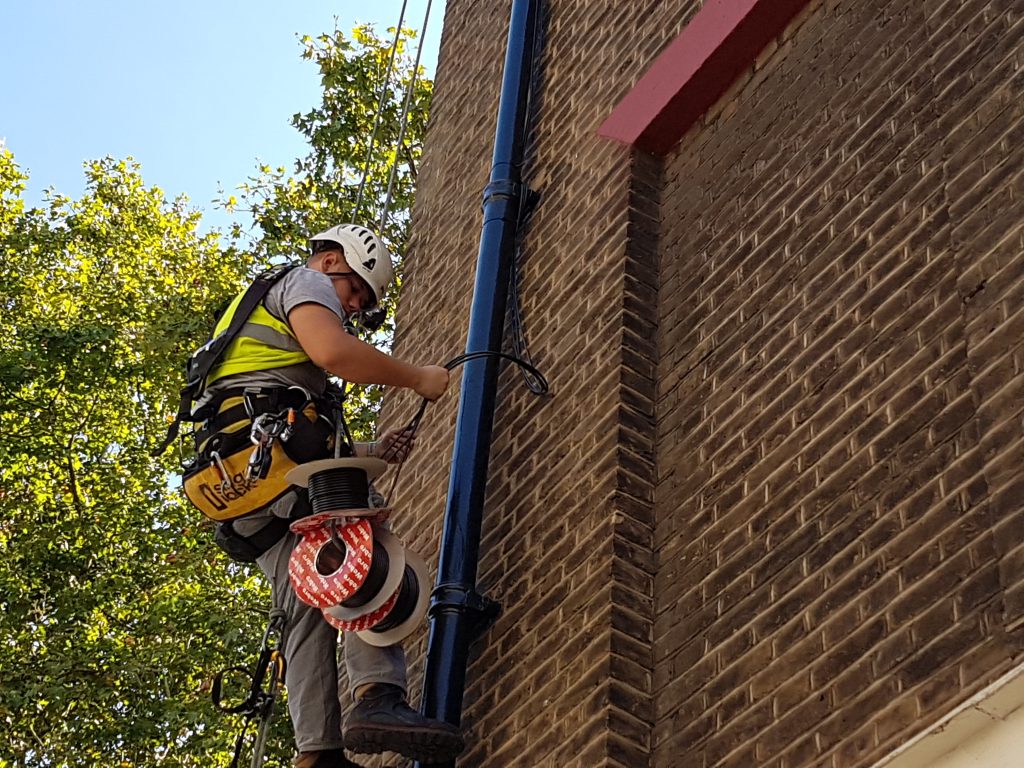 Rope access cabling, wiring - Repair Abseiling Ltd.